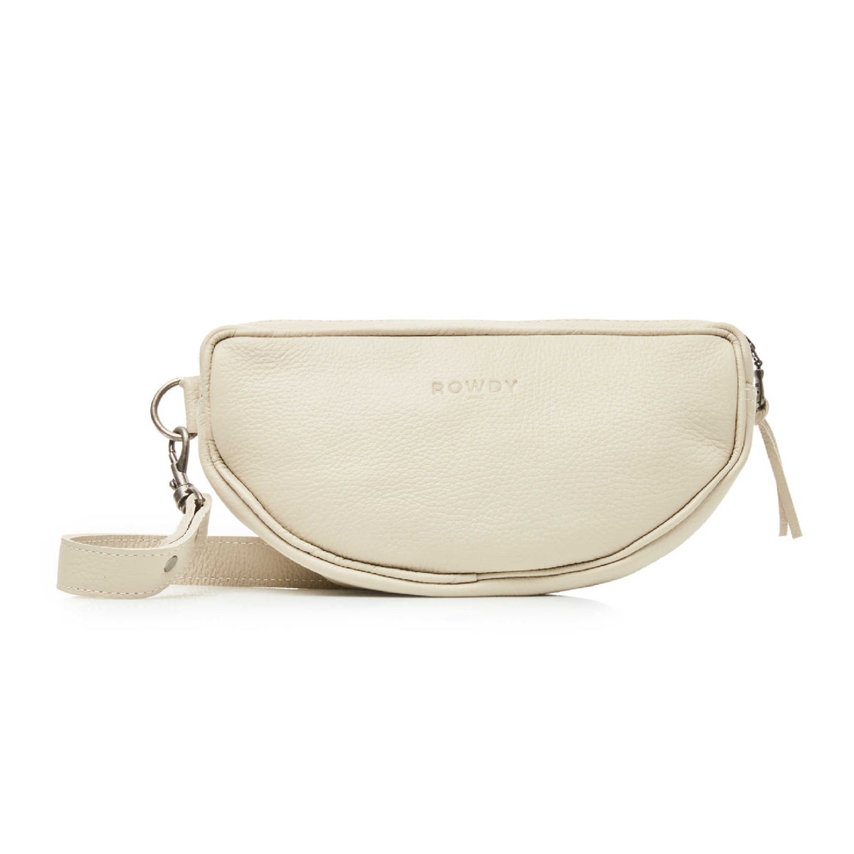 Stone Leather Bum Bag | Creamed Ivory Elegance | ROWDY bags