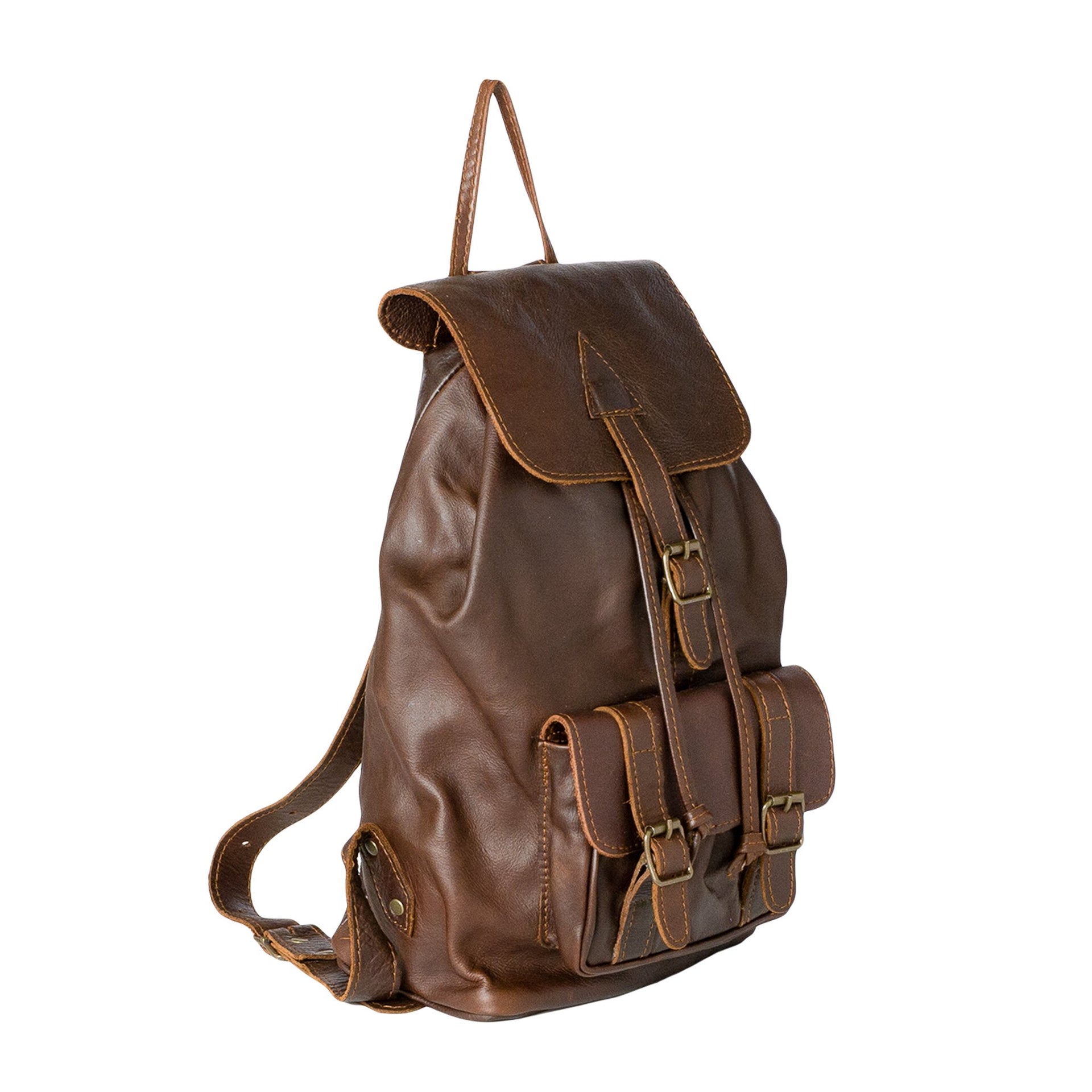 Rucksack in Rich-brown, Maple Leather | Leather Rucksacks | ROWDY BAGS