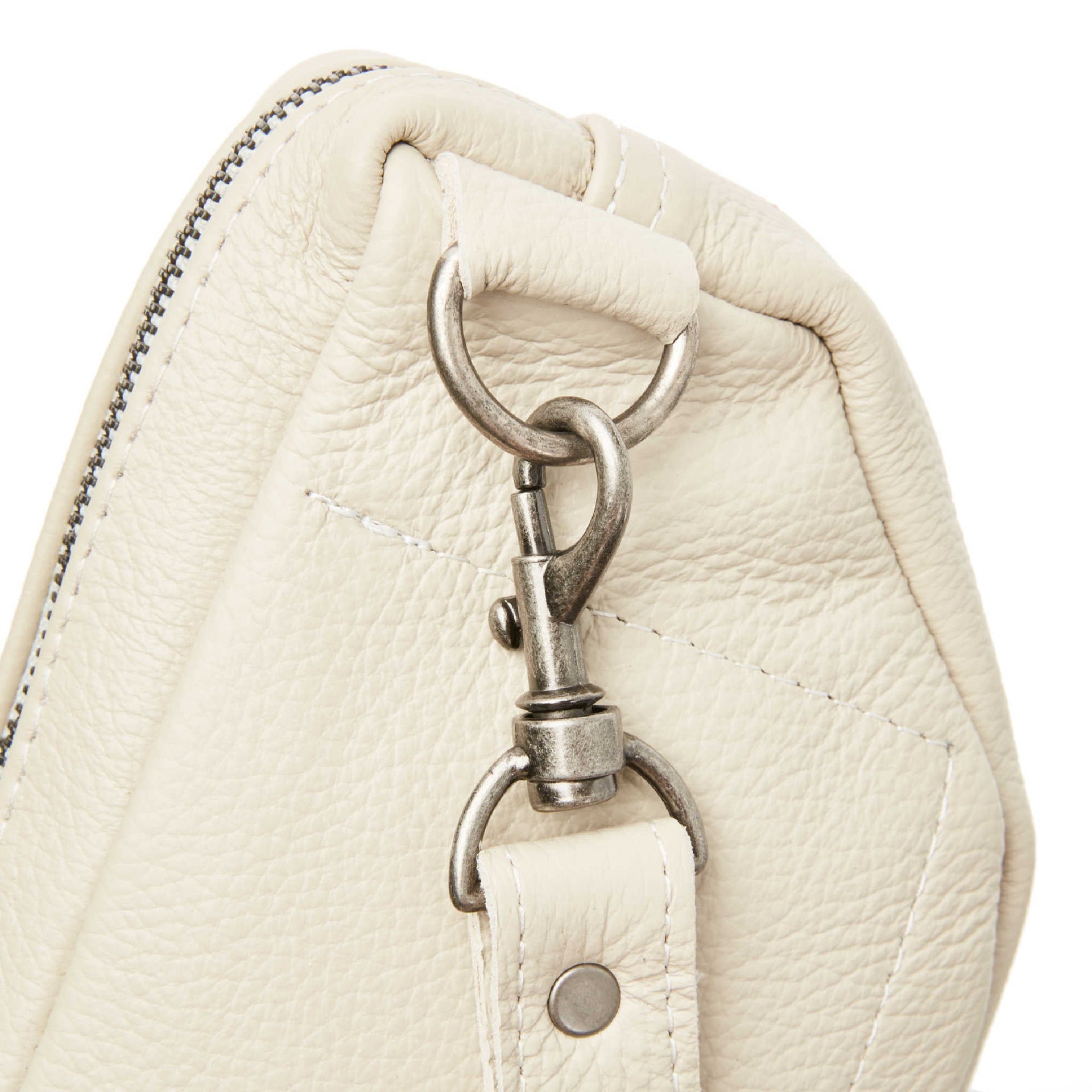 Stone Leather Bum Bag | Creamed Ivory Elegance | ROWDY bags