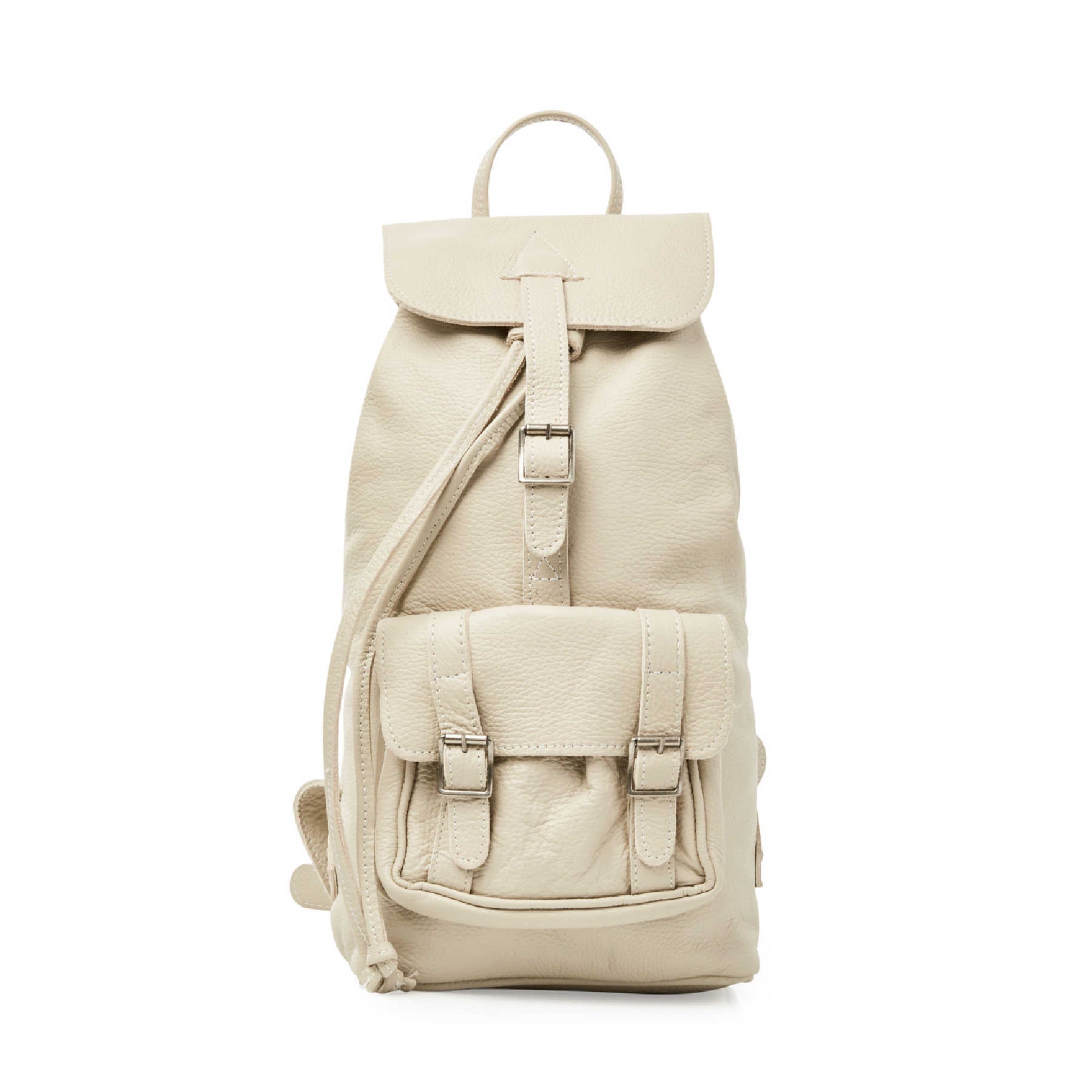Rucksack in Calming, Ivory Stone Leather | Leather Rucksacks | ROWDY BAGS